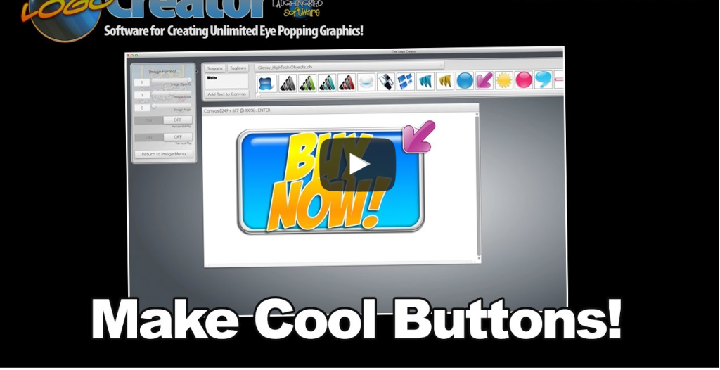 Create a Buy Button with The Logo Creator | Laughingbird Graphics and ...